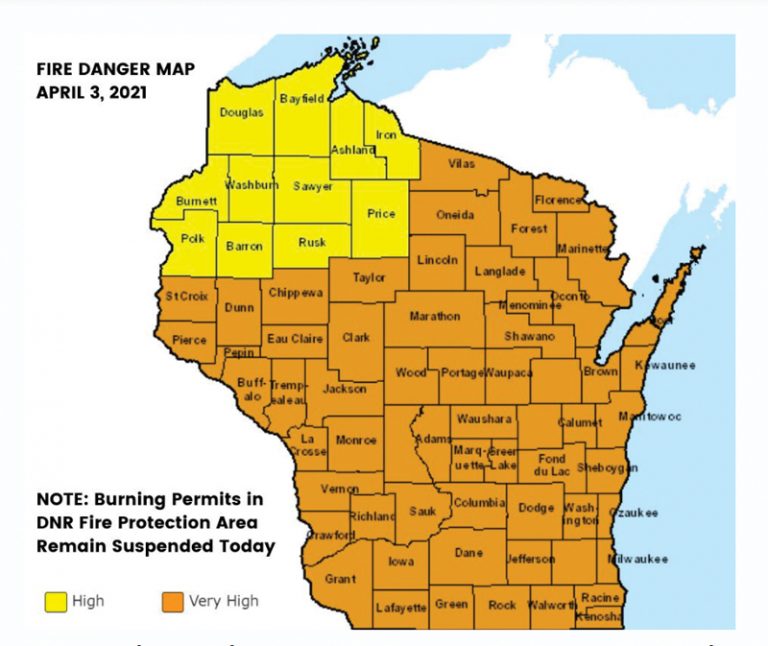 Majority of Wisconsin under very high fire danger – The Tribune Press ...