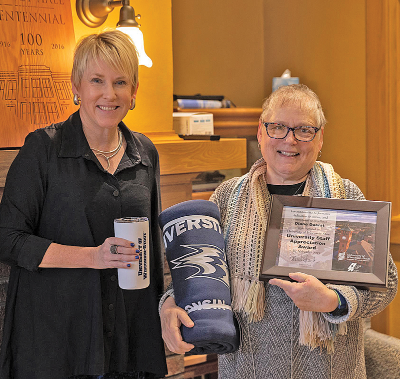Duerst recognized with UW-Stout’s November University Staff Employee ...